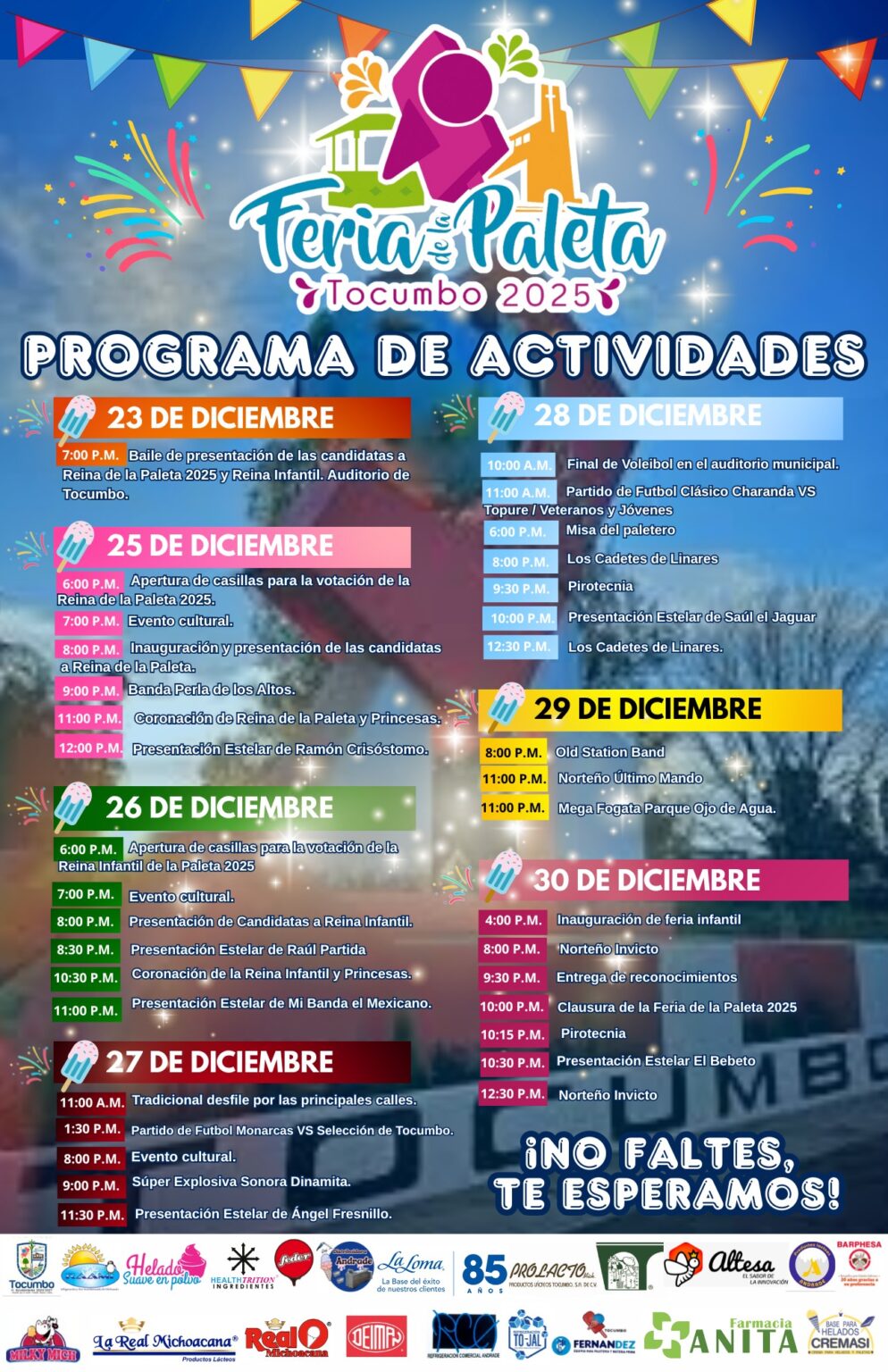 Programa Feria de la Paleta Tocumbo 2025 - Ferias en México