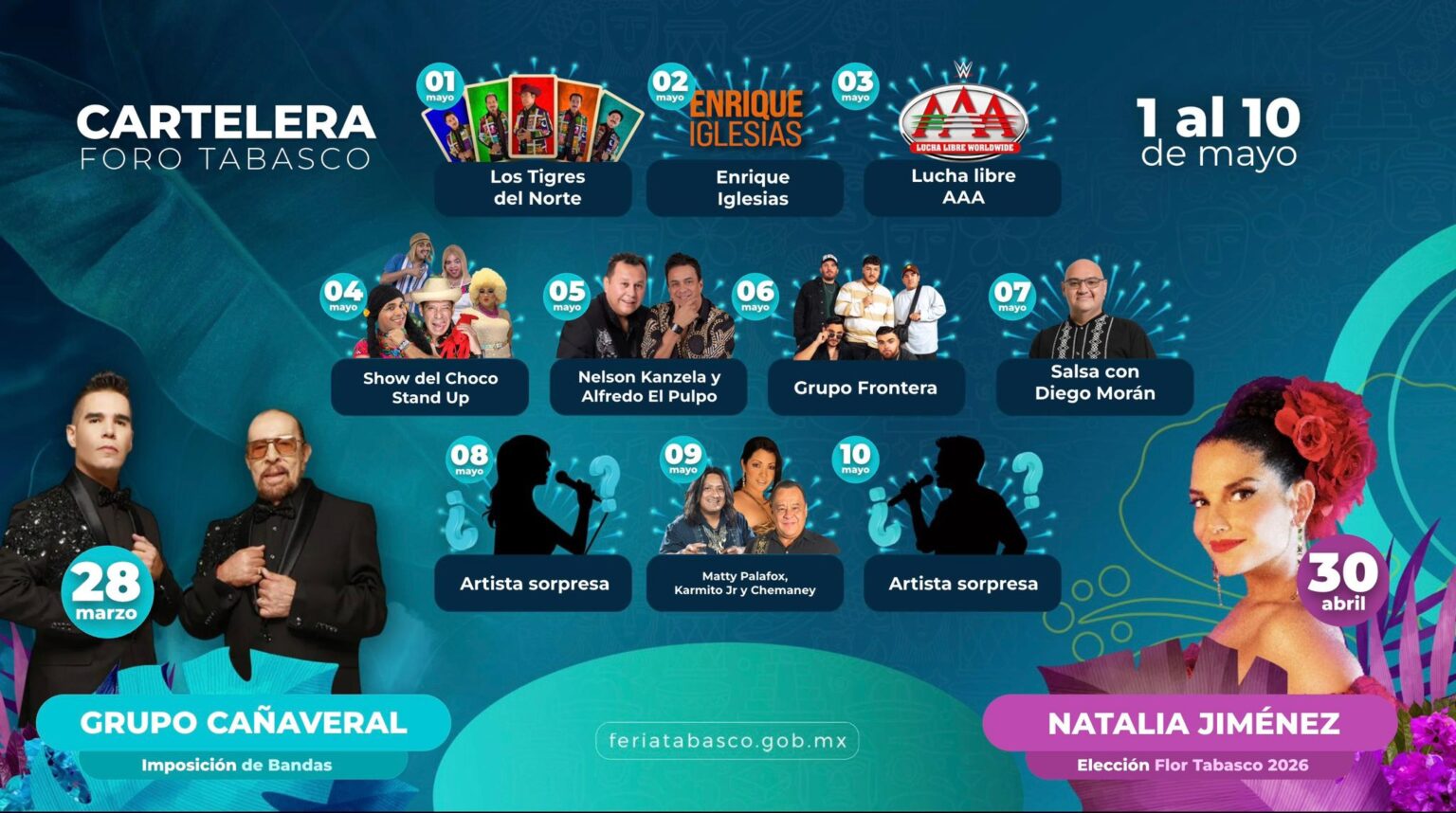Feria Tabasco 2026: PROGRAMA de feria y preferia, Foro Tabasco ...