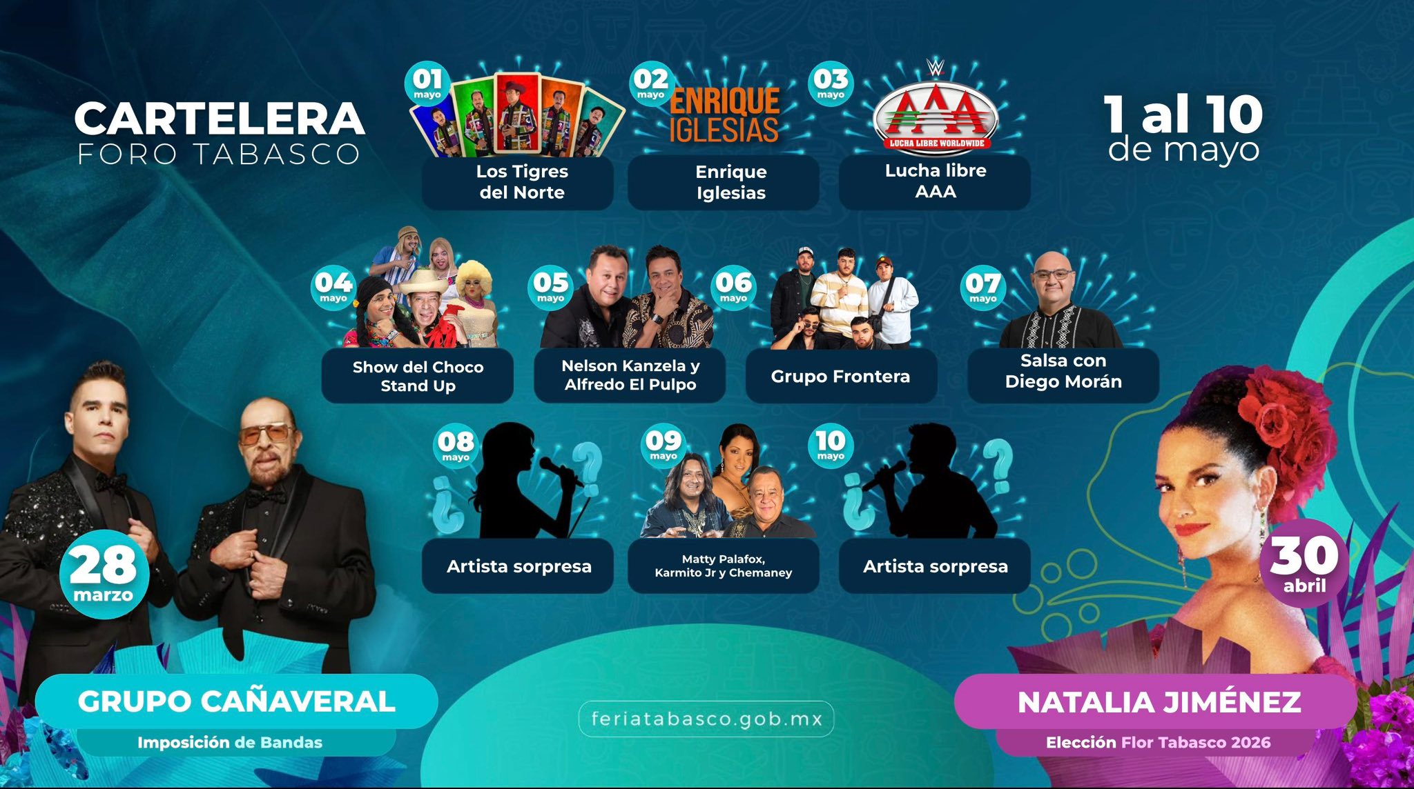 Feria Tabasco 2026: PROGRAMA de feria y preferia, Foro Tabasco ...