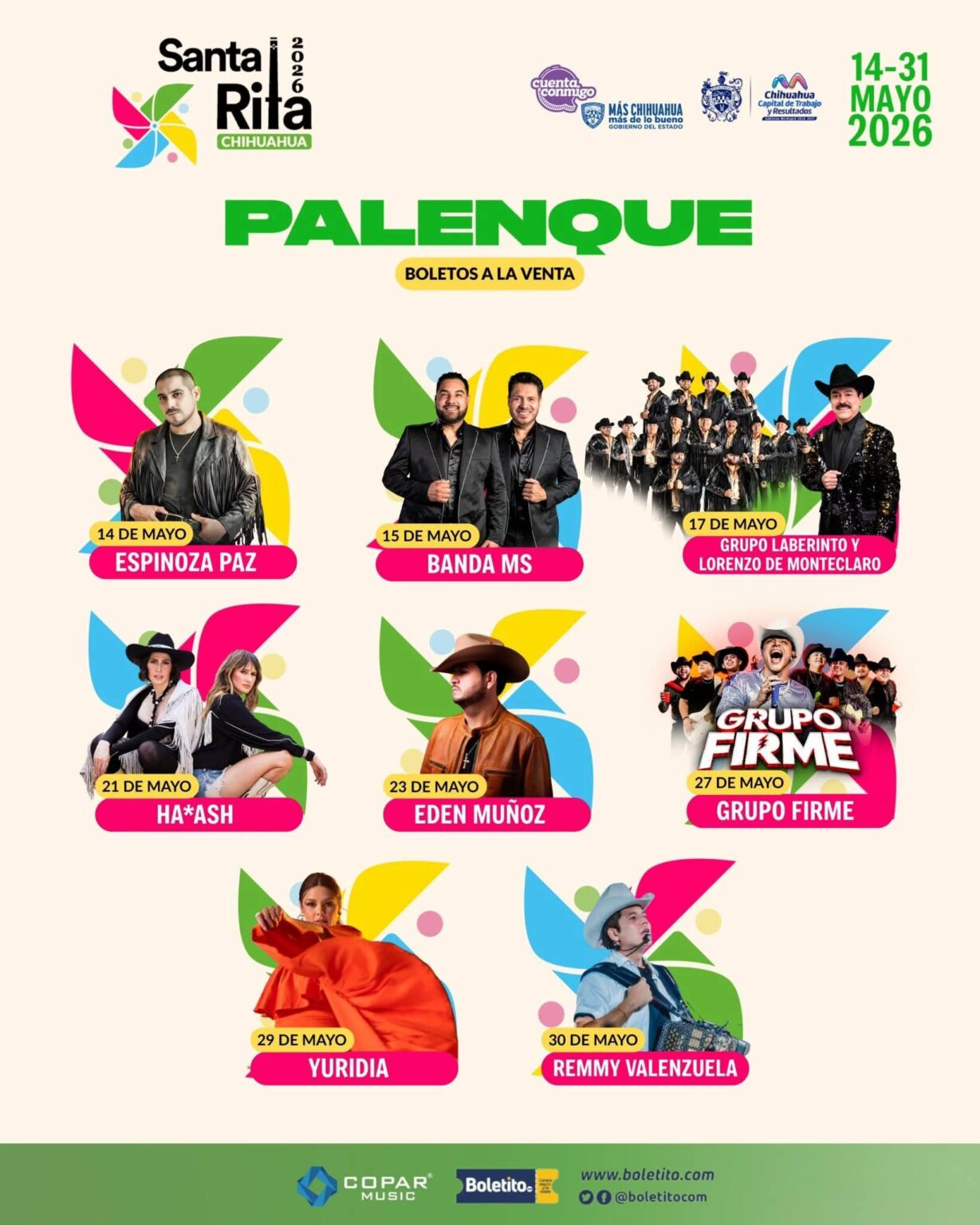 Feria Santa Rita Chihuahua 2026 Artistas Y Boletos Ferias En México