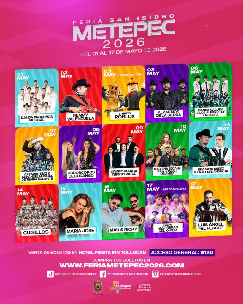 Feria San Isidro Metepec 2026 Palenque Y Teatro Del Pueblo Ferias En